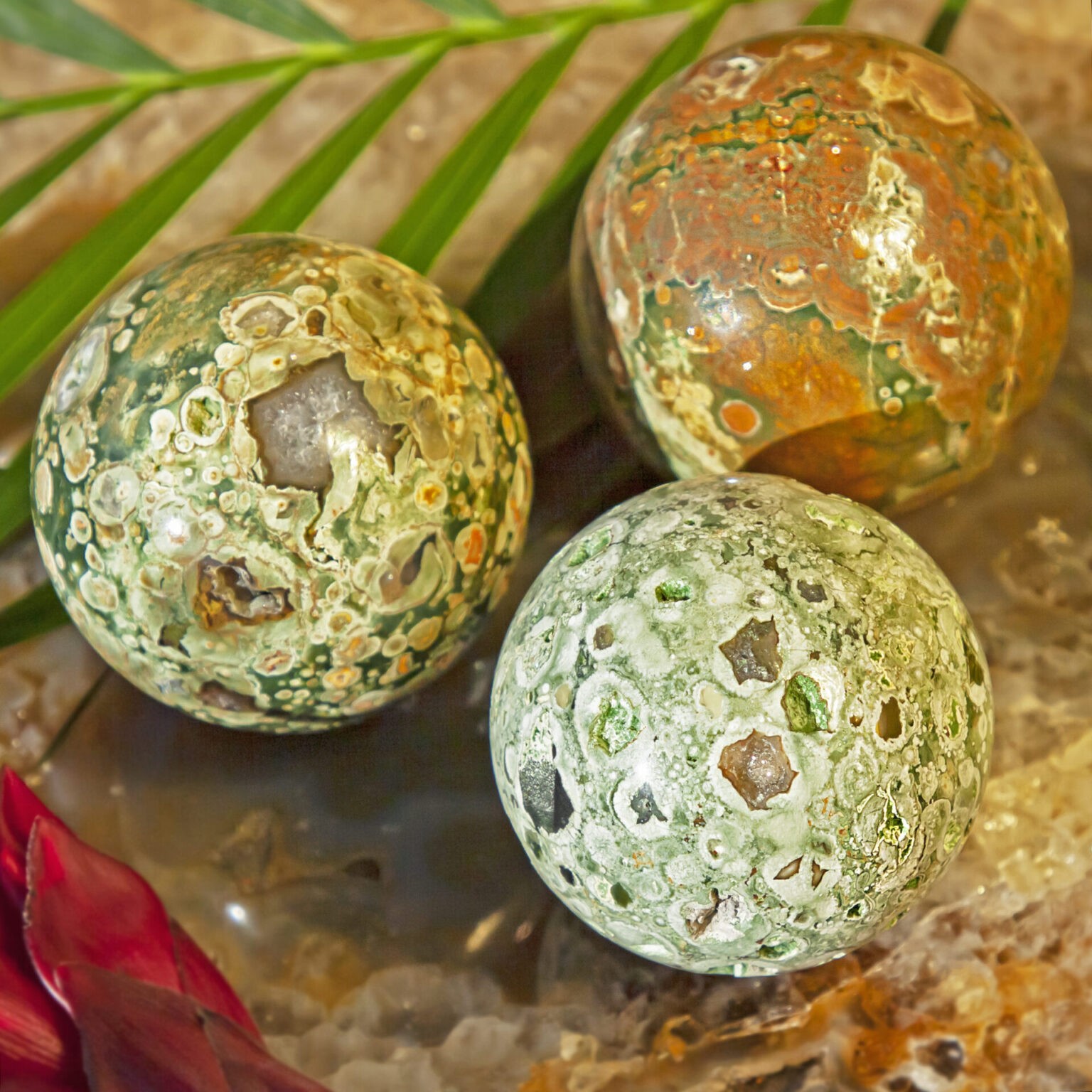 Sage Goddess Rainforest Jasper Wishing Sphere for manifesting dreams