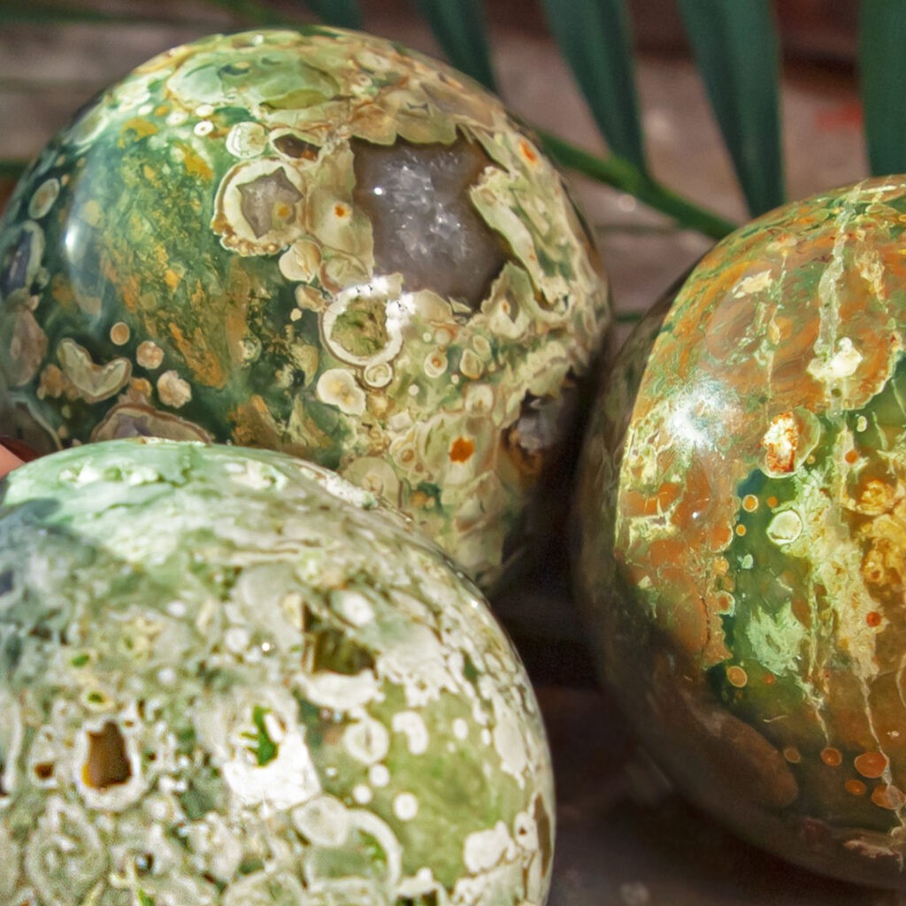 Sage Goddess Rainforest Jasper Wishing Sphere for manifesting dreams