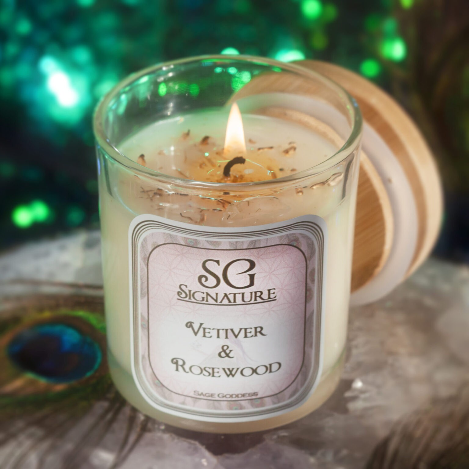 Sage Goddess SG Signature Vetiver and Rosewood Intention Candle
