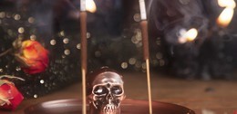 Sage Goddess Skull Incense Stick Holder for ancestral wisdom