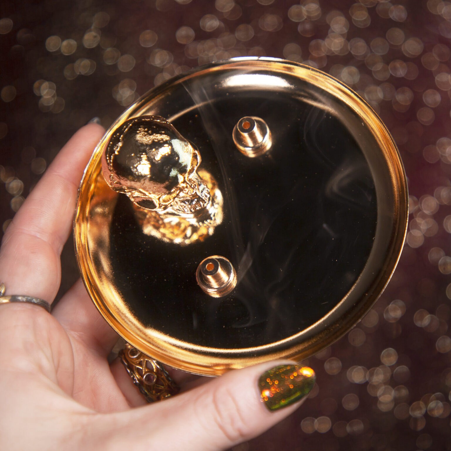 Sage Goddess Skull Incense Stick Holder for ancestral wisdom