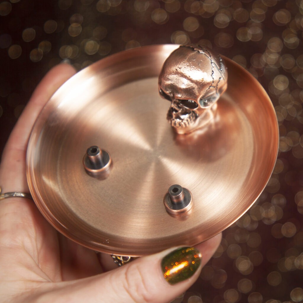 Sage Goddess Skull Incense Stick Holder for ancestral wisdom