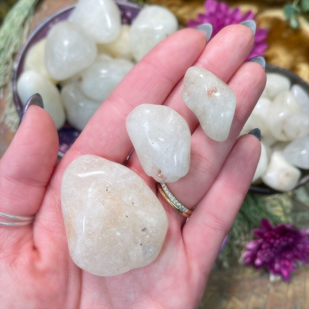 Tumbled Sulfur Quartz Crystal for inner growth - Sage Goddess