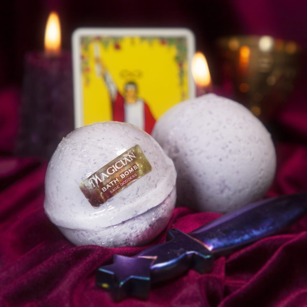 Sage Goddess Magician Bath Bomb with Sandalwood and Amber for manifestation