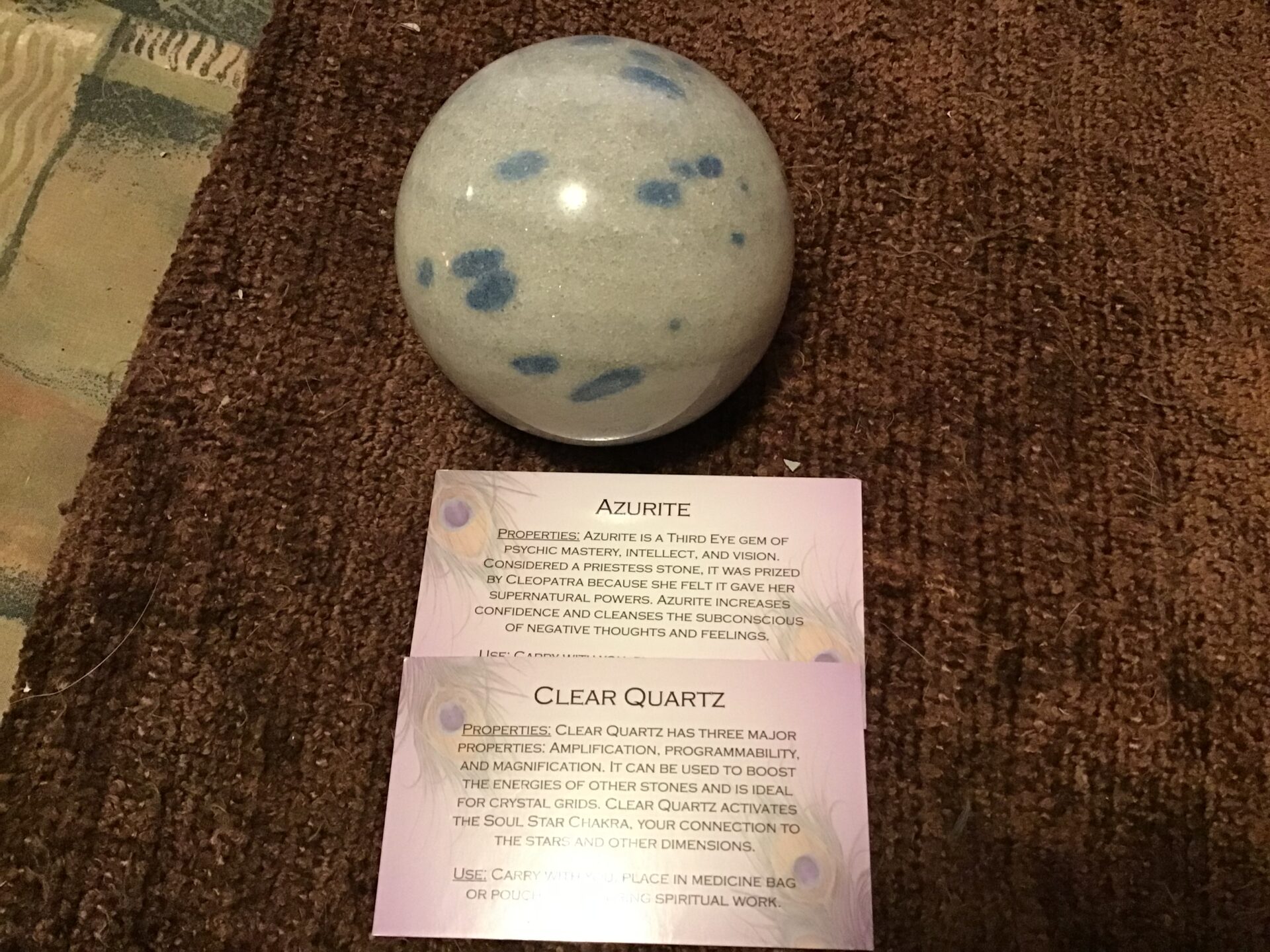 Sage Goddess Azurite in Quartz Sacred Development Sphere