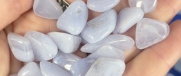 Tumbled Blue Lace Agate for creativity & communication - Sage Goddess