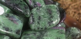 Sage Goddess Tumbled Ruby Zoisite for vitality, love, and growth