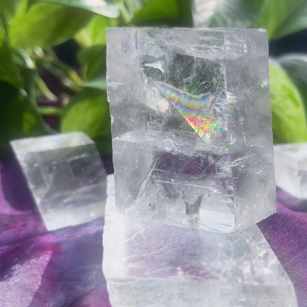 Sage Goddess AAA-Grade Clear Optical Calcite Rhombohedron