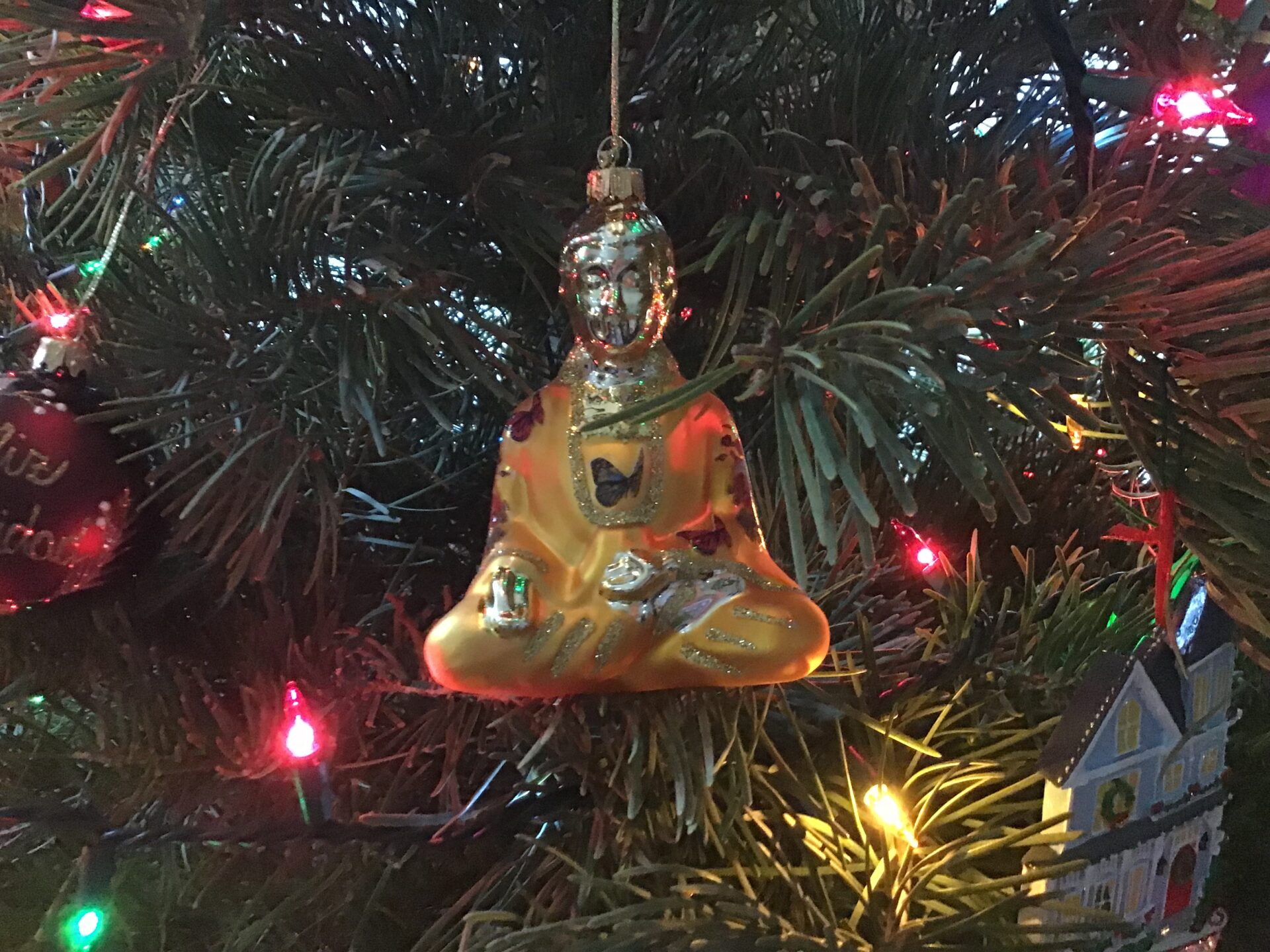 Sage Goddess Glass Buddha Ornament for peaceful vibrations