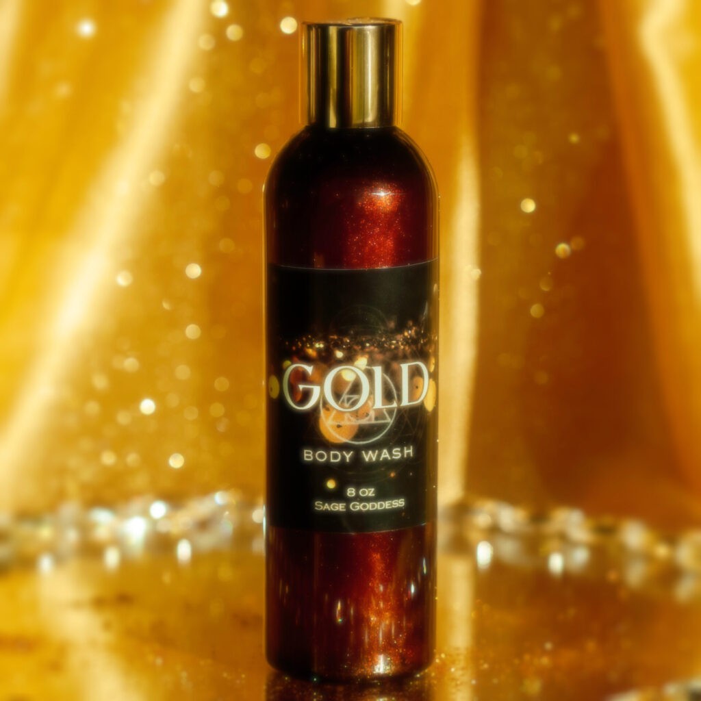 Sage Goddess Gold Body Wash for spiritual transformation
