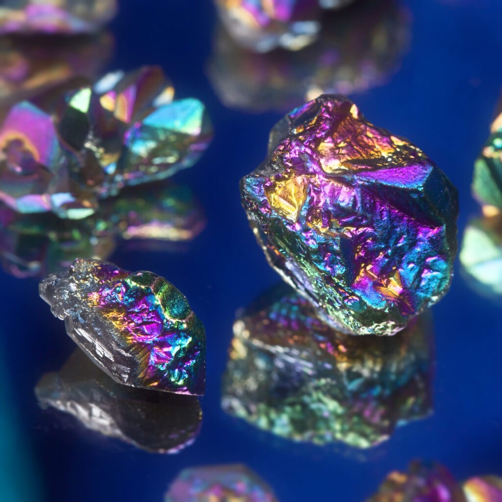 Mini Titanium Aura Amethyst Cluster for transformation - Sage Goddess