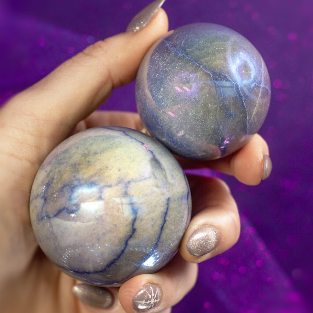 Sage Goddess Angel Aura Dumortierite Psychic Power Sphere
