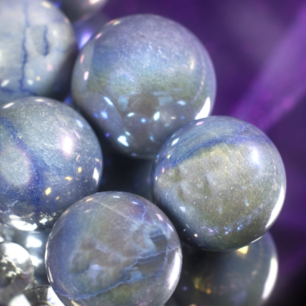 Sage Goddess Angel Aura Dumortierite Psychic Power Sphere