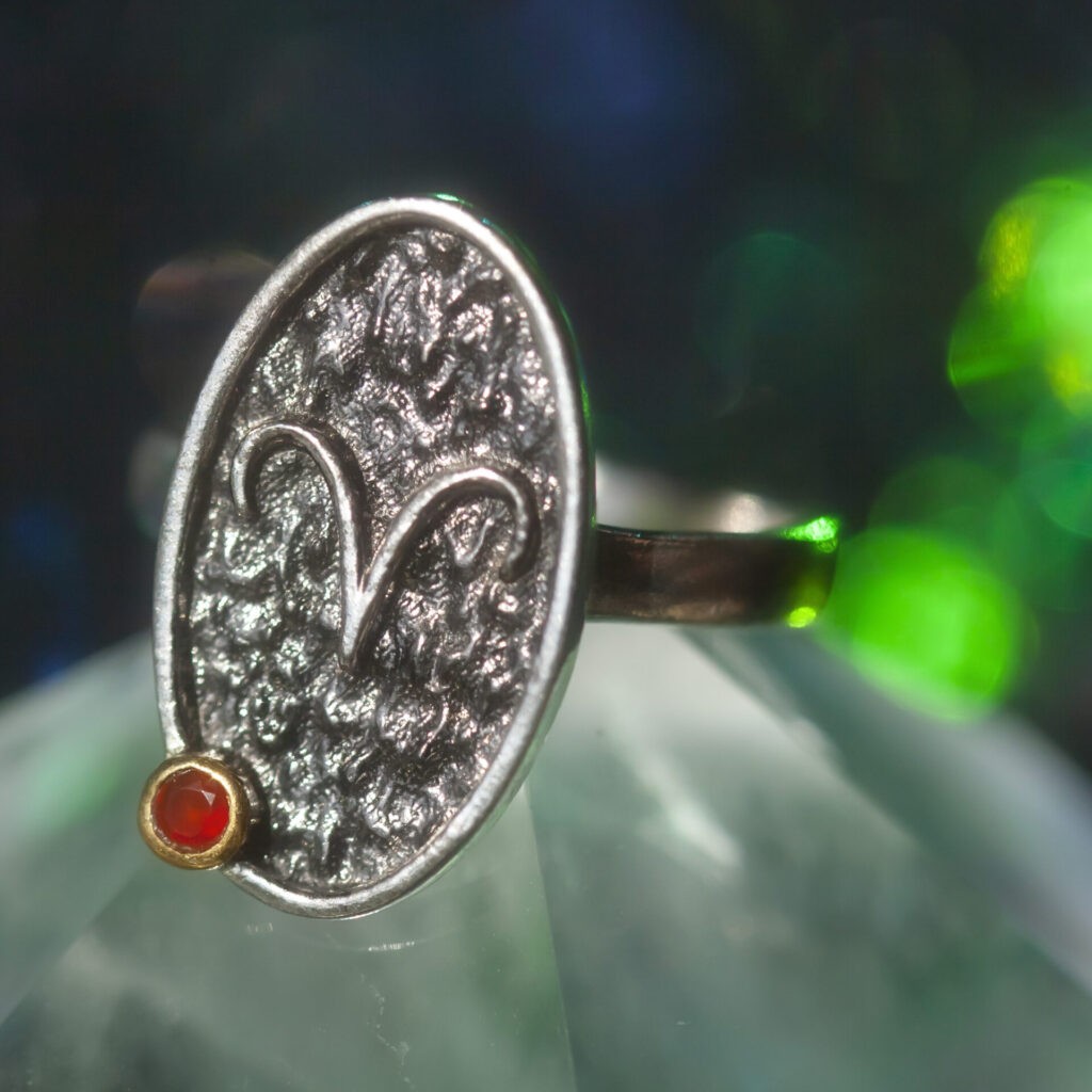 Home Shop Crystal Jewelry Gemstone Zodiac Sign Rings