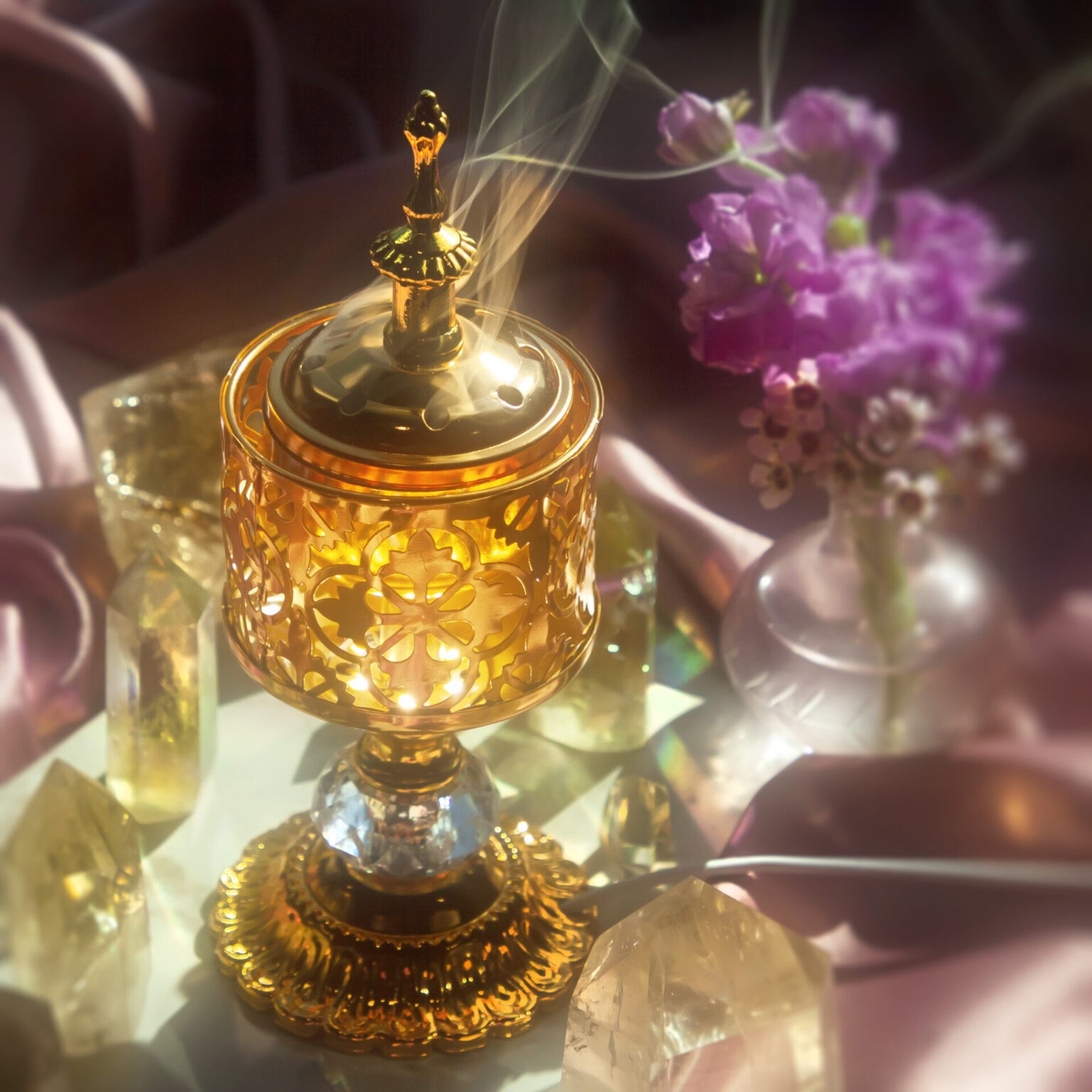 Sage Goddess Golden Goddess Incense Burner to clear and raise the vibe