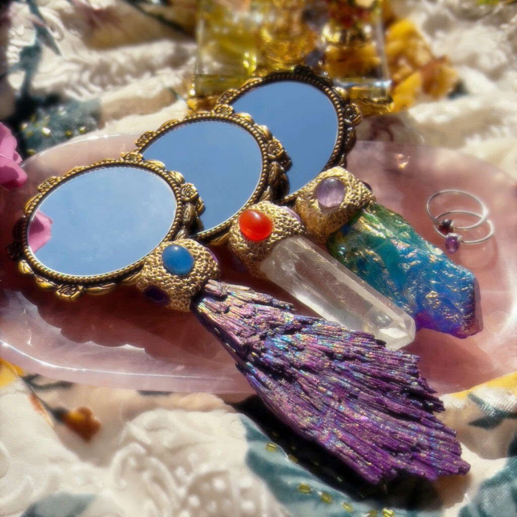 Magical Gemstone Mirror for beauty & enchantment - Sage Goddess