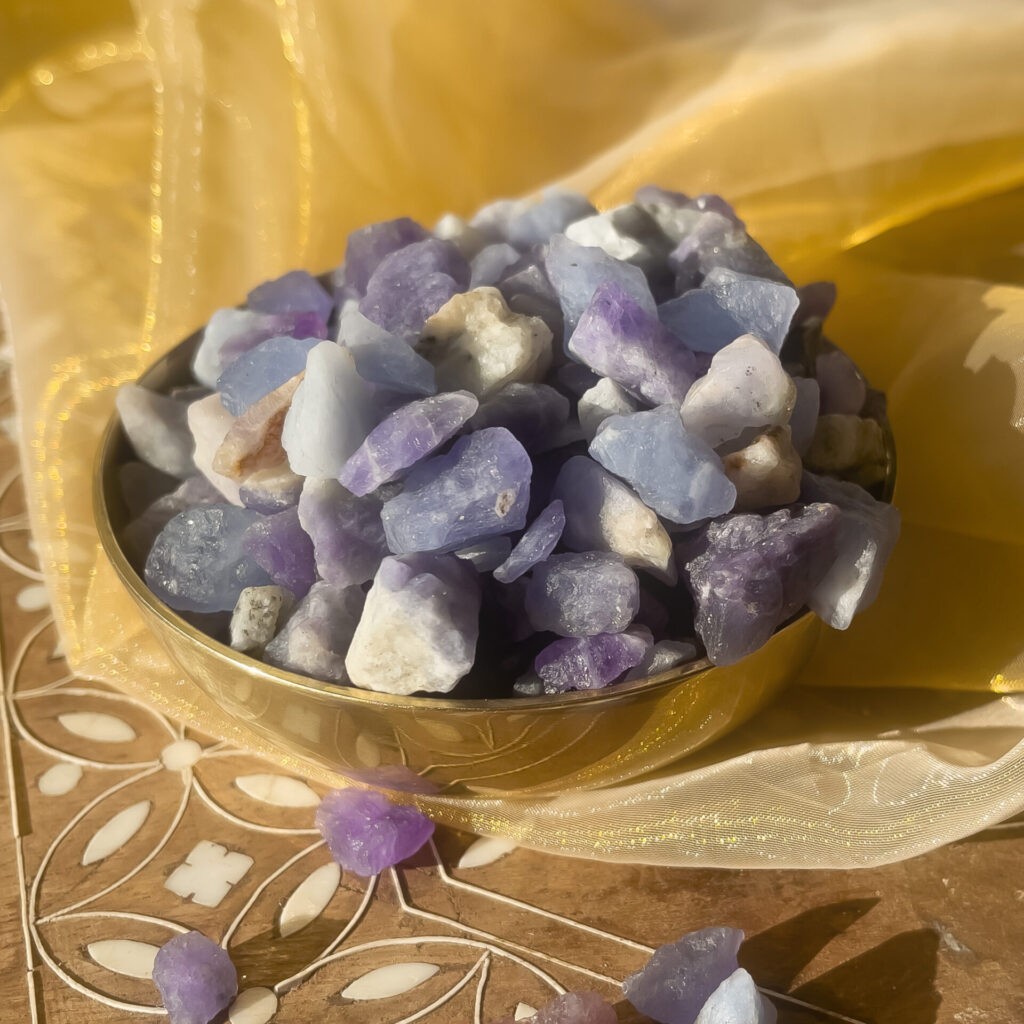 Natural Blue & Purple Hackmanite for vision & peace - Sage Goddess