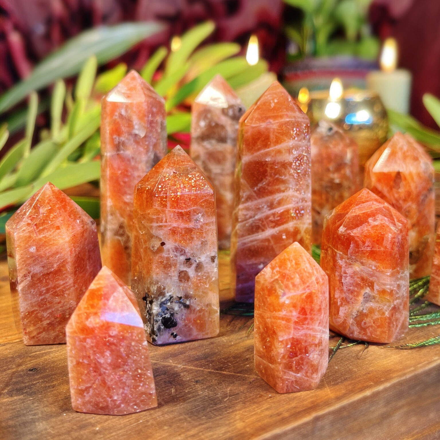 Sage Goddess AAA-Grade Golden Sunstone Sacral Chakra Healing Generator