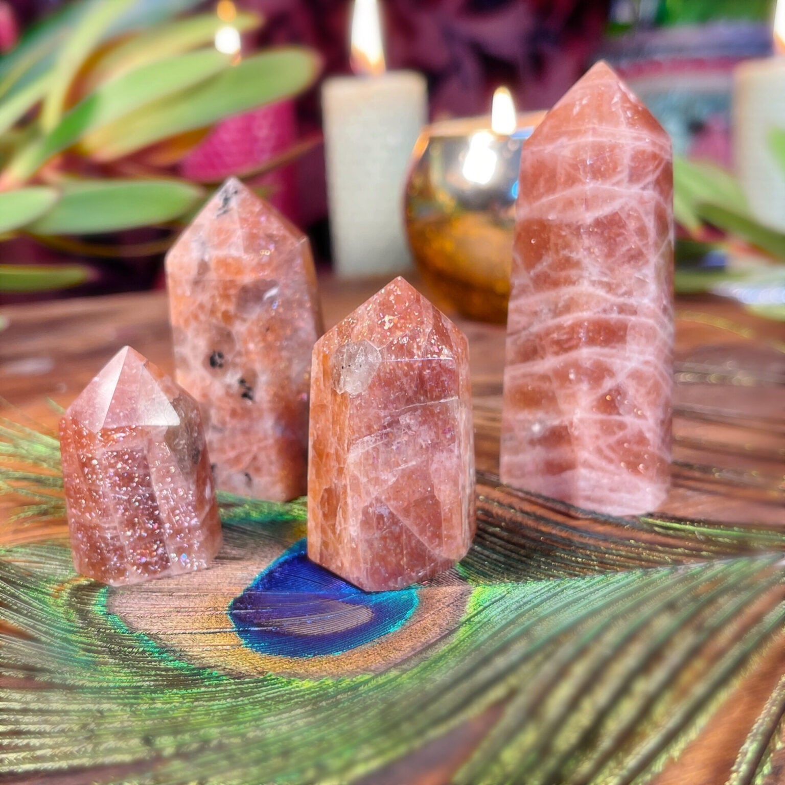Sage Goddess AAA-Grade Golden Sunstone Sacral Chakra Healing Generator