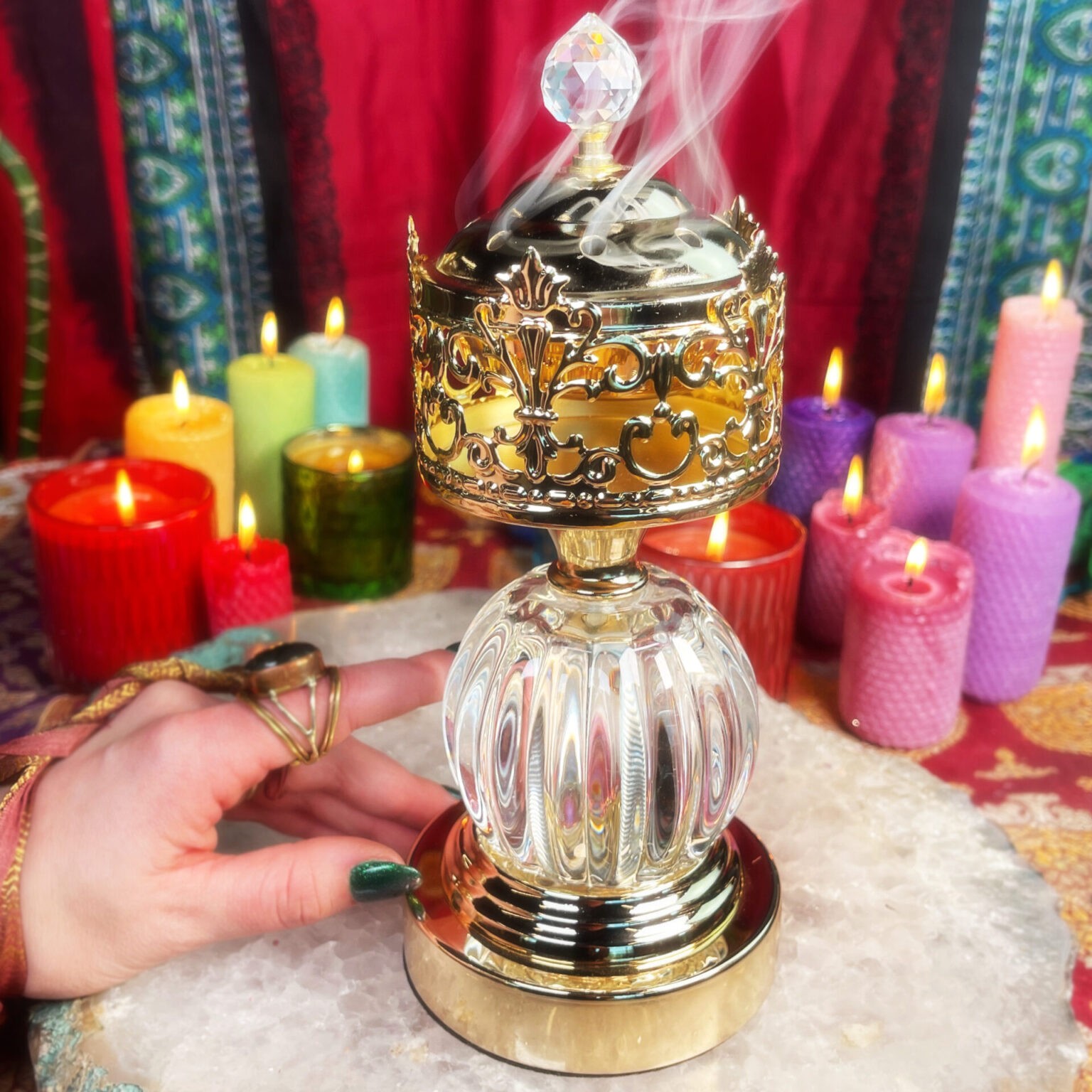 Sage Goddess Golden Priestess Incense Burner for aroma magic