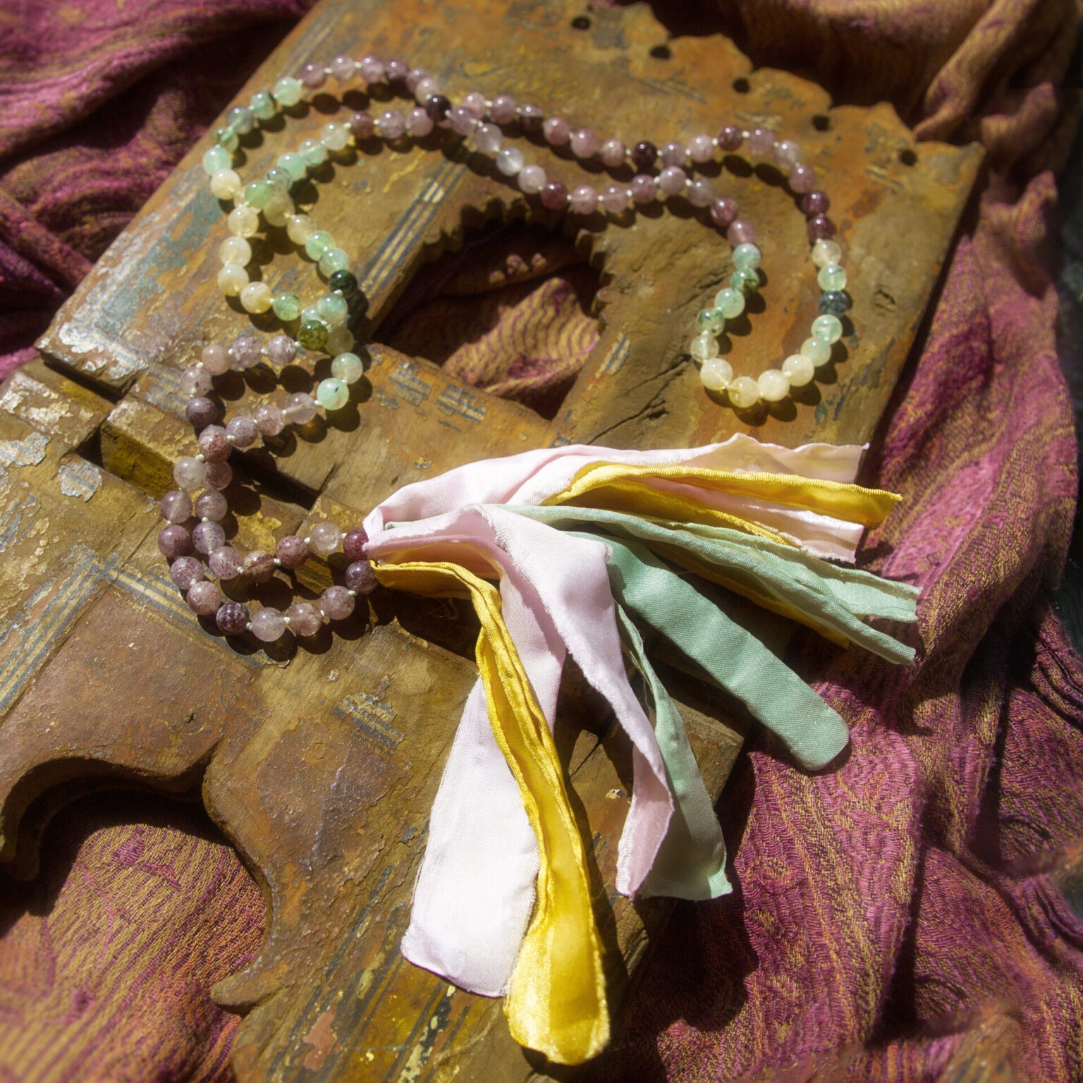 Sage Goddess New Beginnings Gemstone Mala for renewal