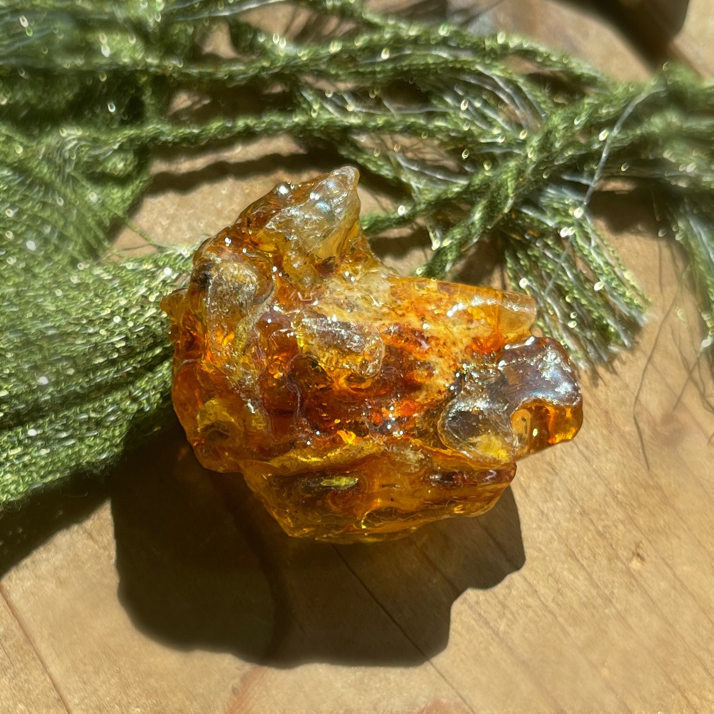 Sage Goddess Polished Colombian Amber for energetic protection