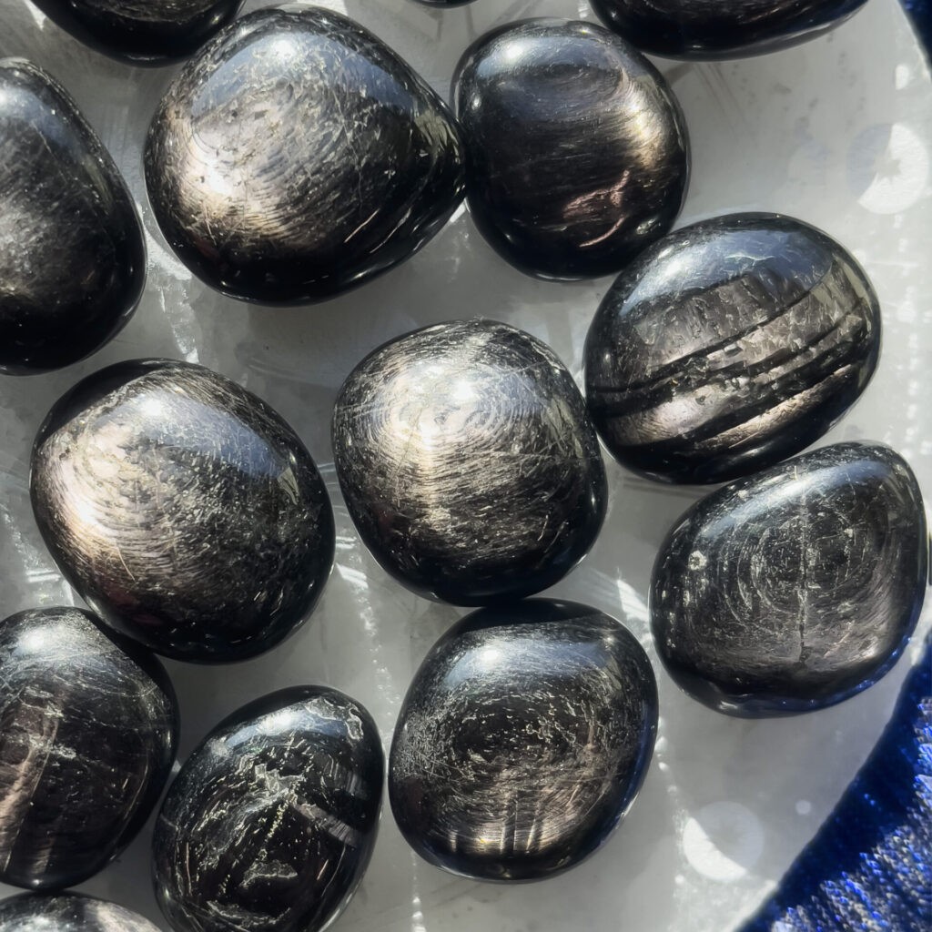 Sage Goddess Tumbled Hypersthene for clarity, presence, and focus