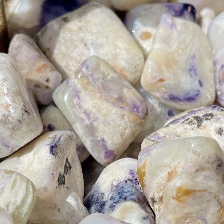 Sage Goddess Tumbled Purple Opal for higher realm connection