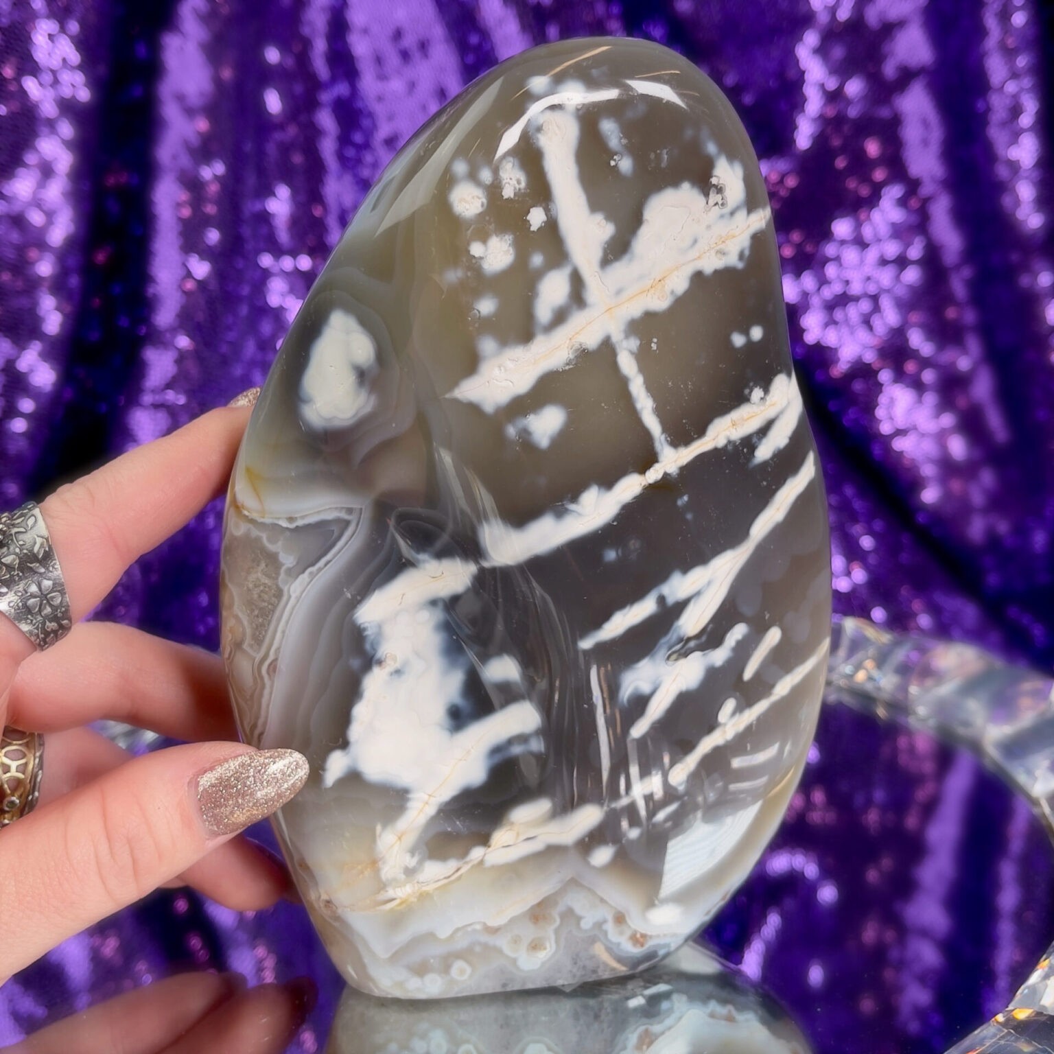 Sage Goddess Gemstone Sale: Brown Orca Agate Pillar