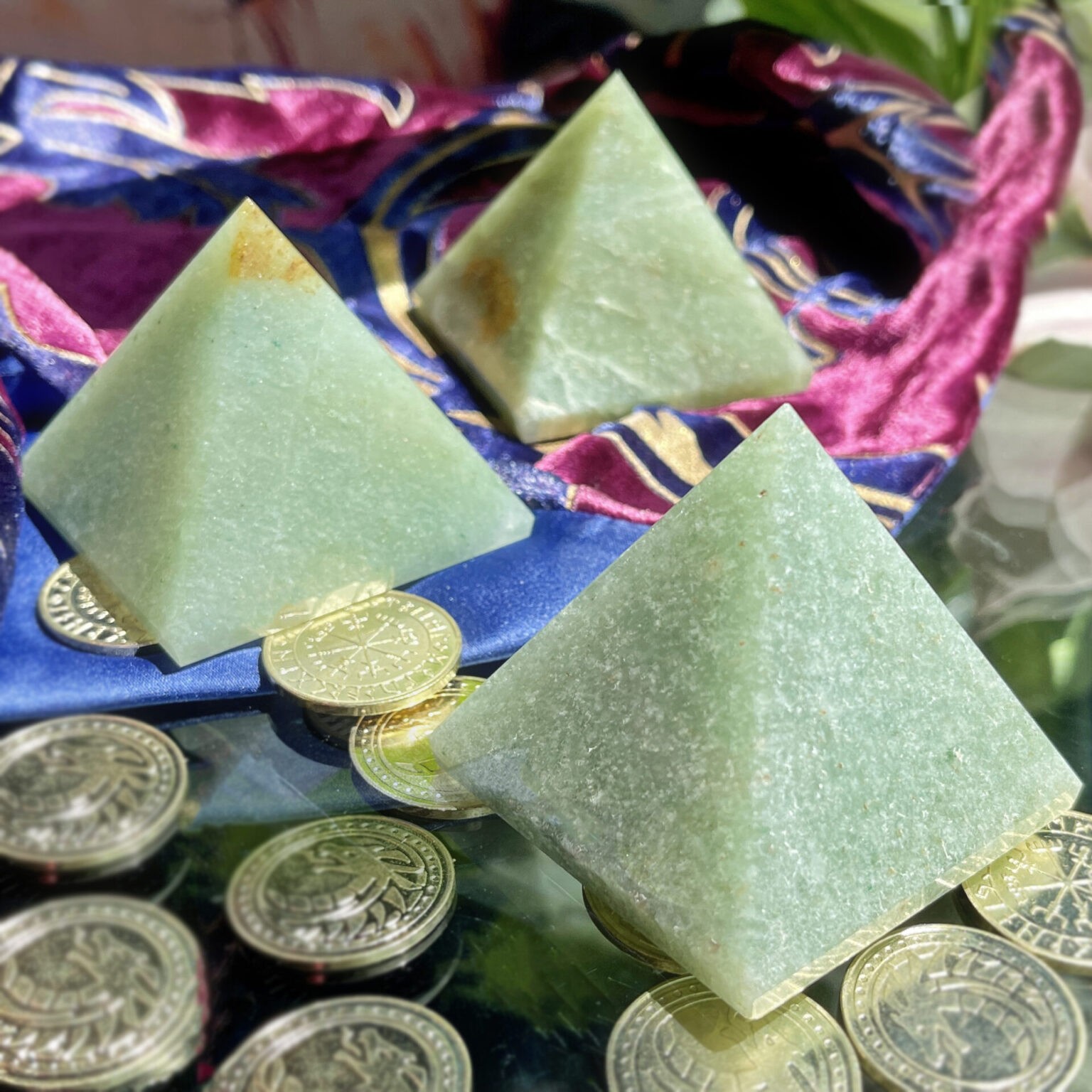 Sage Goddess Green Aventurine Growth and Abundance Pyramid