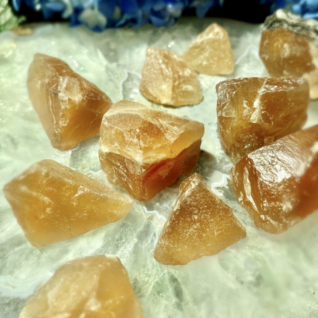 Sage Goddess Natural Honey Calcite for healing the Mother wound