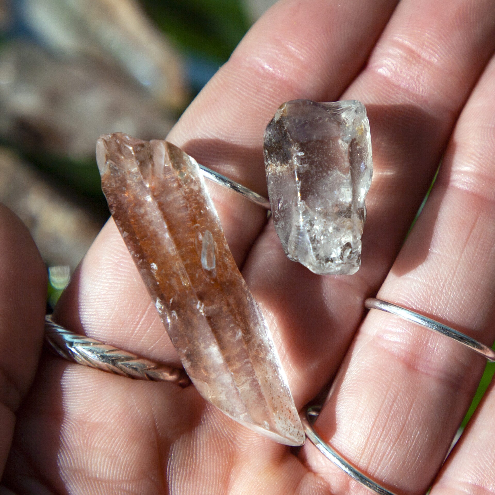 Sage Goddess Polished Amphibole Quartz for spiritual evolution