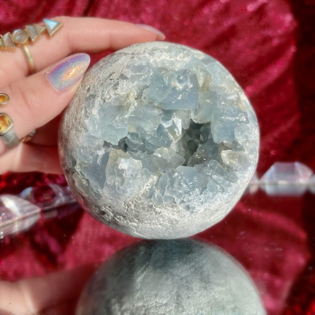 Sage Goddess Gemstone Sale: Celestite Sphere
