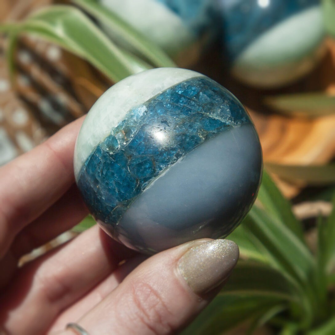 Sage Goddess Blue Apatite, Amazonite, and Angelite Bonded Throat Chakra ...