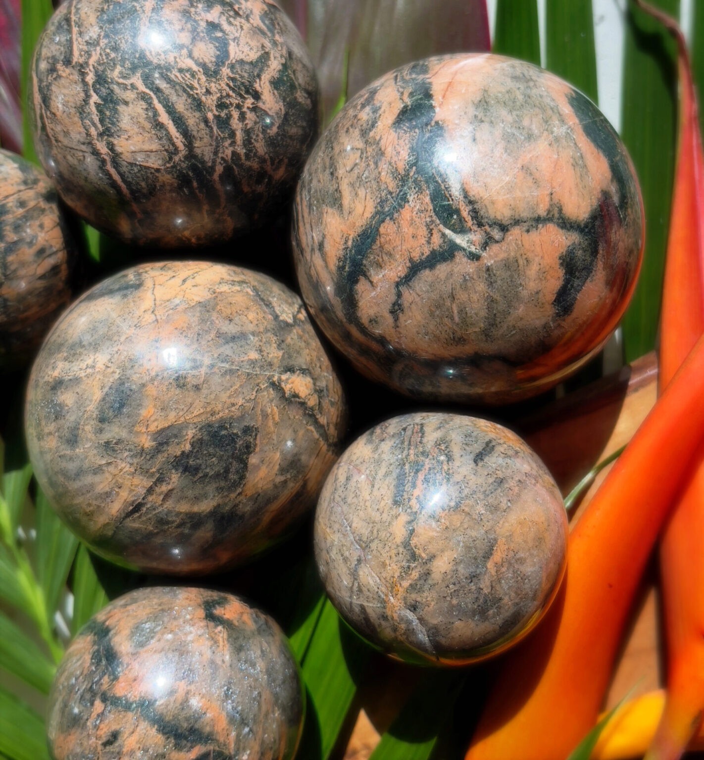 Sage Goddess Eye of the Tiger Agate Sphere for grounded empowerment