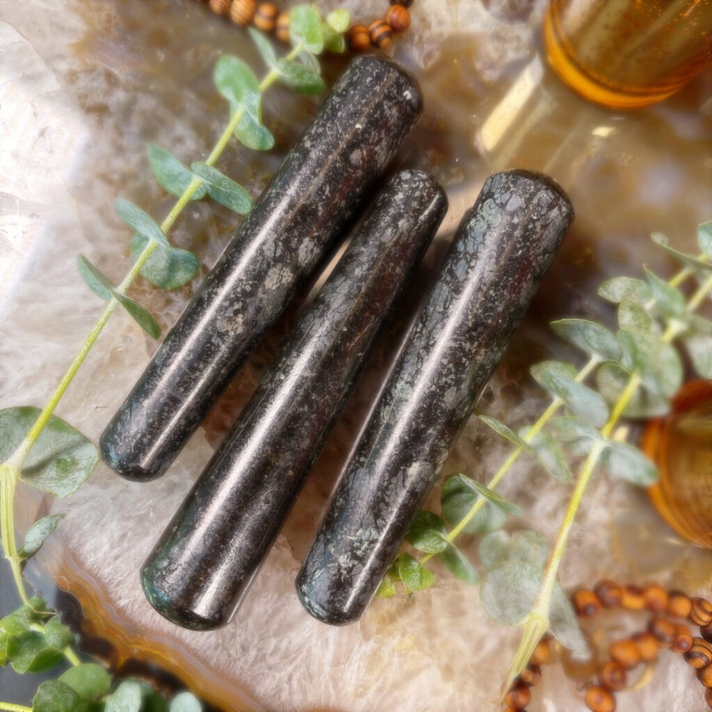 Nuummite Massage Wand for bodywork magic - Sage Goddess