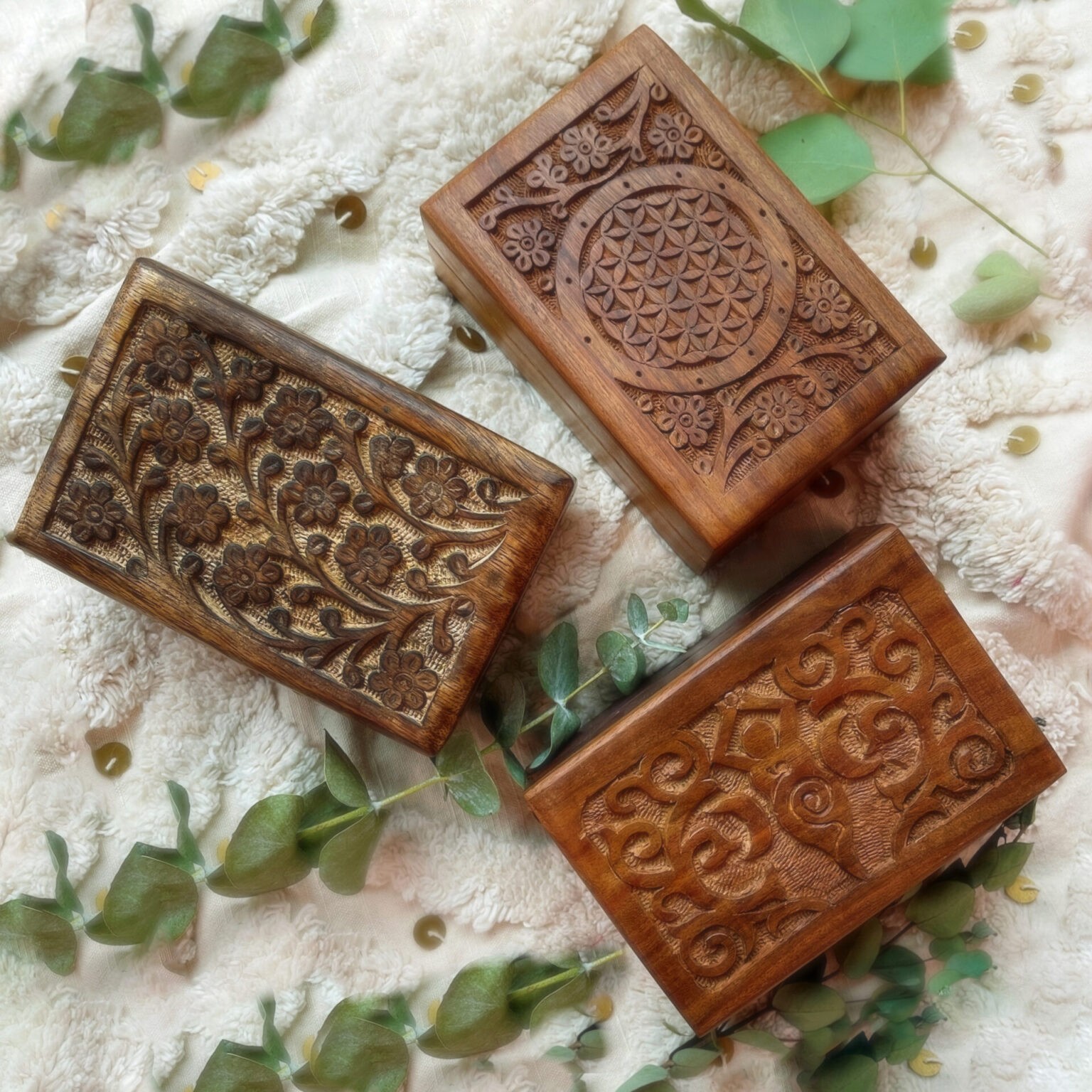 Sage Goddess Magic Wooden Box for holding your special treasures