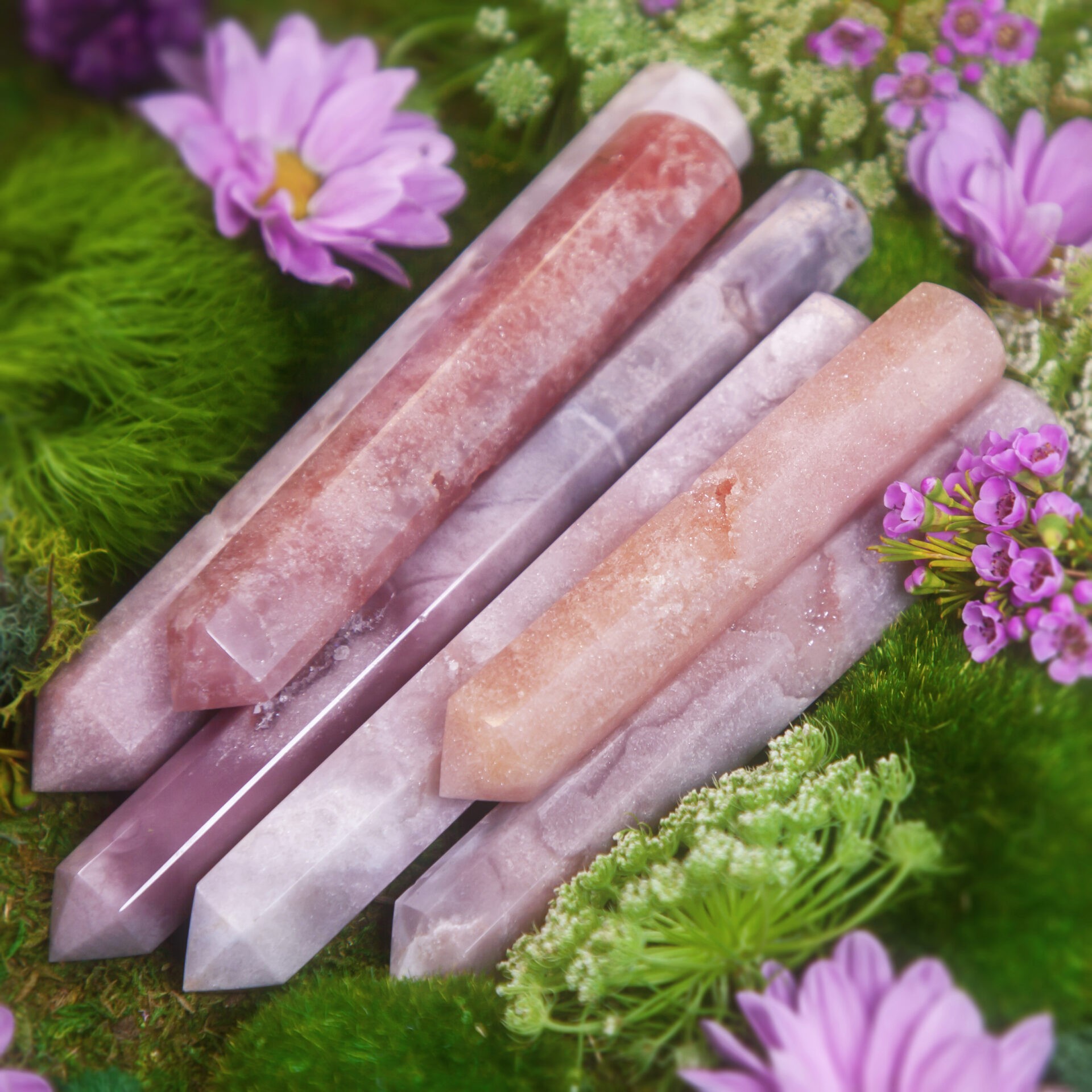 Sage Goddess Pink Amethyst Peaceful Healing Massage Wand