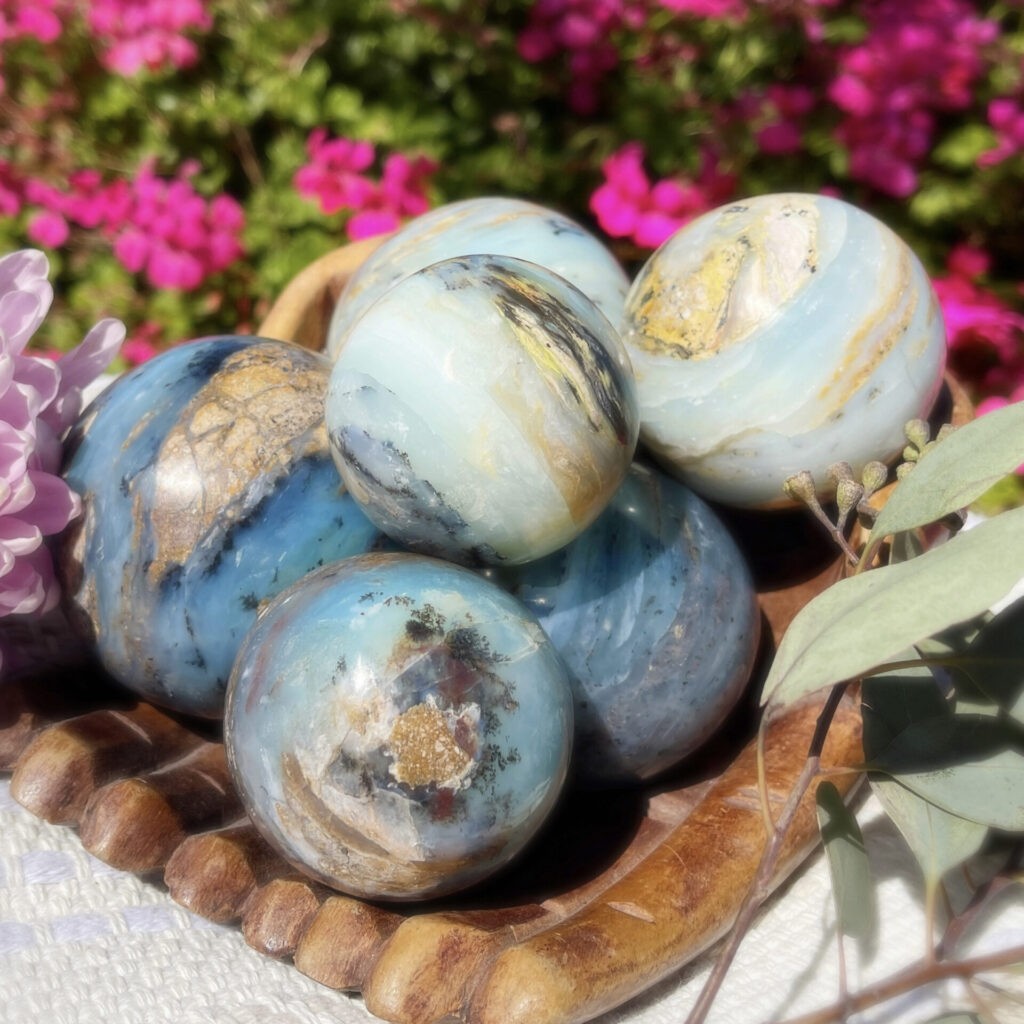 Sage Goddess Rare Andean Blue Opal Peaceful Communication Sphere