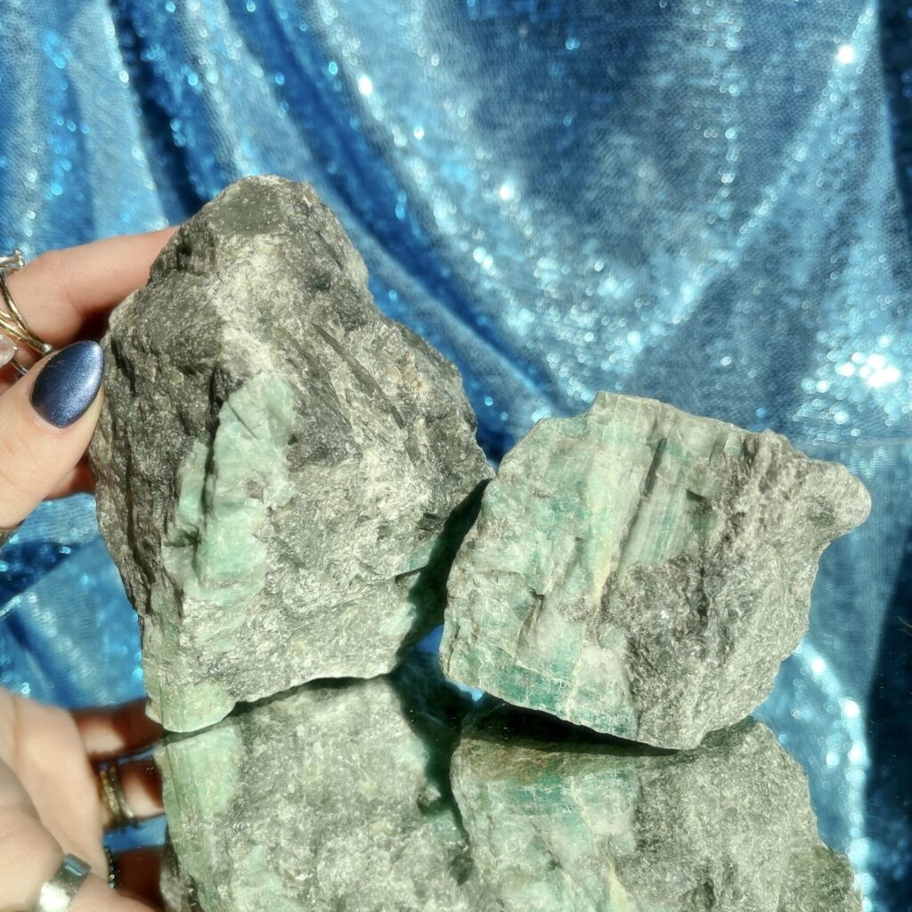Sage Goddess Gemstone Sale: Natural Emerald in Matrix