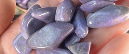 Sage Goddess AAA-Grade Tumbled Purple Jade for peace and connection