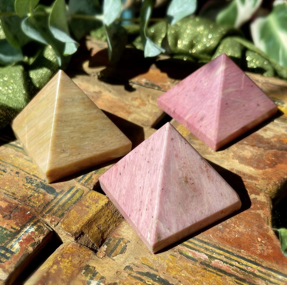 Grounded in Love Pink Petrified Wood Pyramid