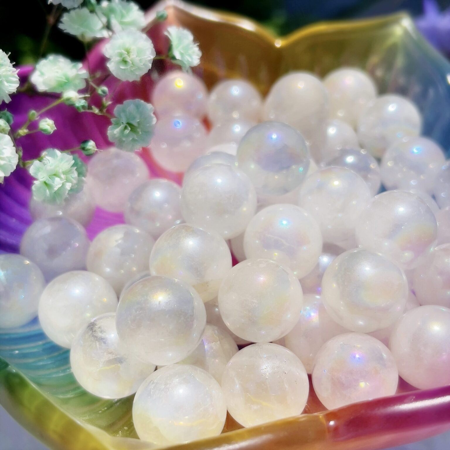 Home Shop Gems & Minerals Mini Angel Aura Quartz Sphere