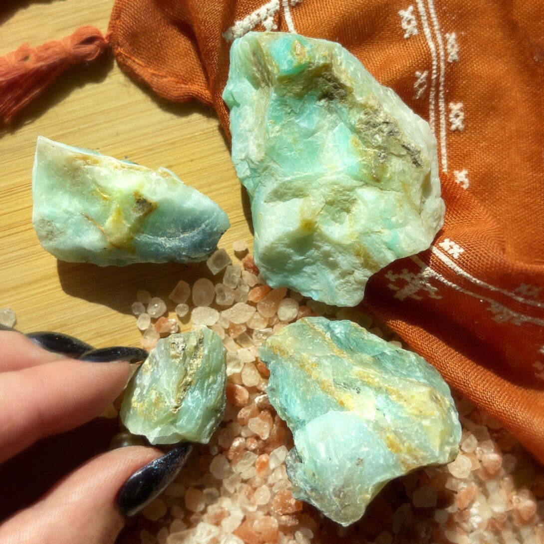 Sage Goddess Natural Andean Blue Opal to speak your truth with ease