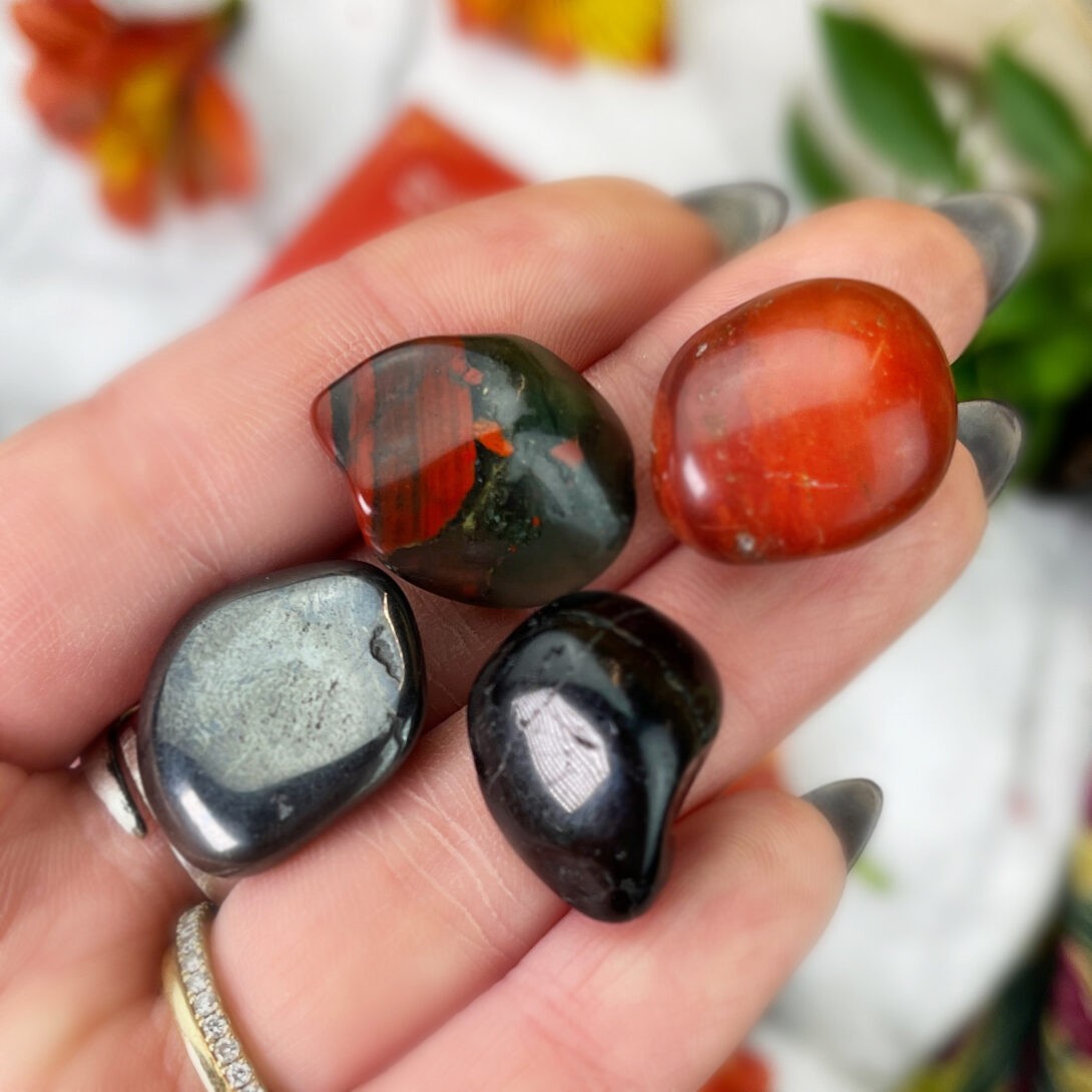 Root Chakra Crystal Quad for grounding & stability - Sage Goddess