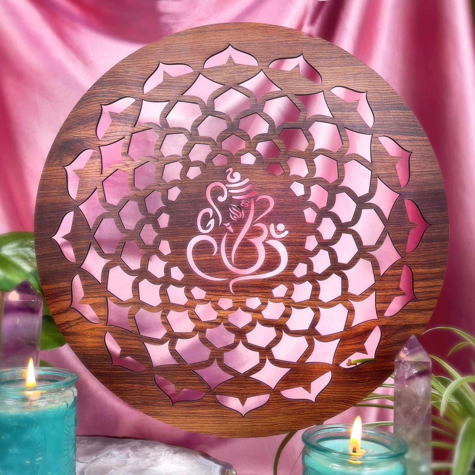 Sage Goddess Wooden Ganesha Wall Decor to be blessed with success