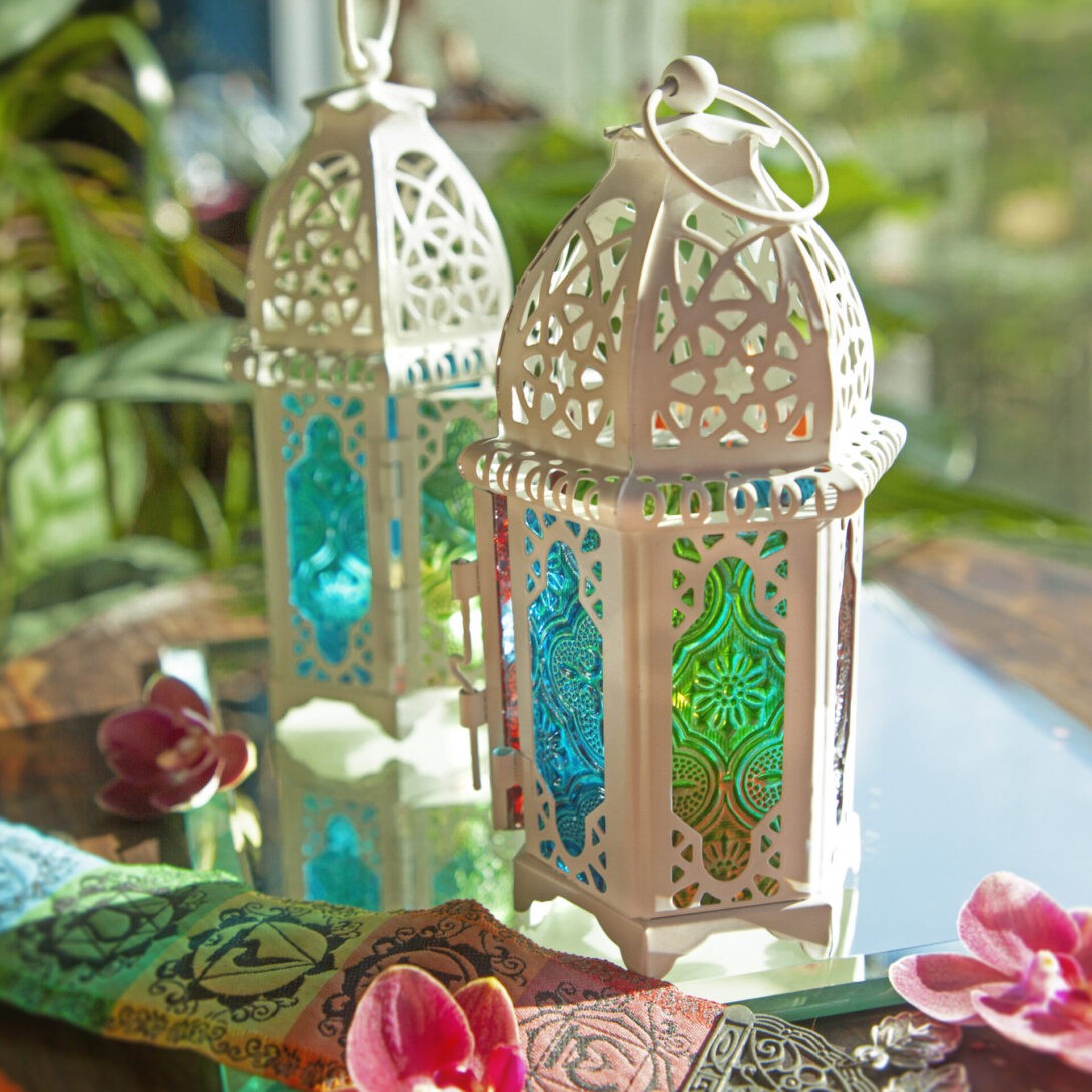 Sage Goddess Moroccan Style Tea Light Lantern for illumination
