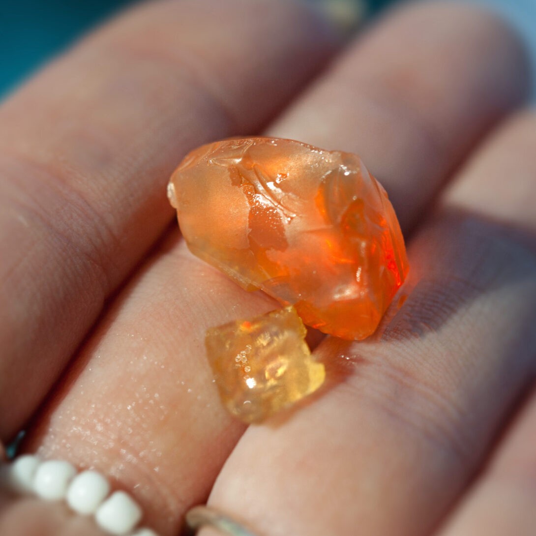 Natural Mexican Fire Opal for brave transformation - Sage Goddess
