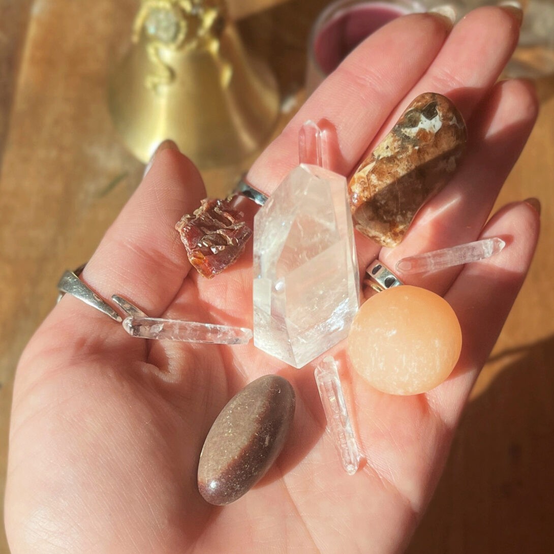 Sage Goddess Indulge Your Senses Crystal Grid for pleasure and beauty