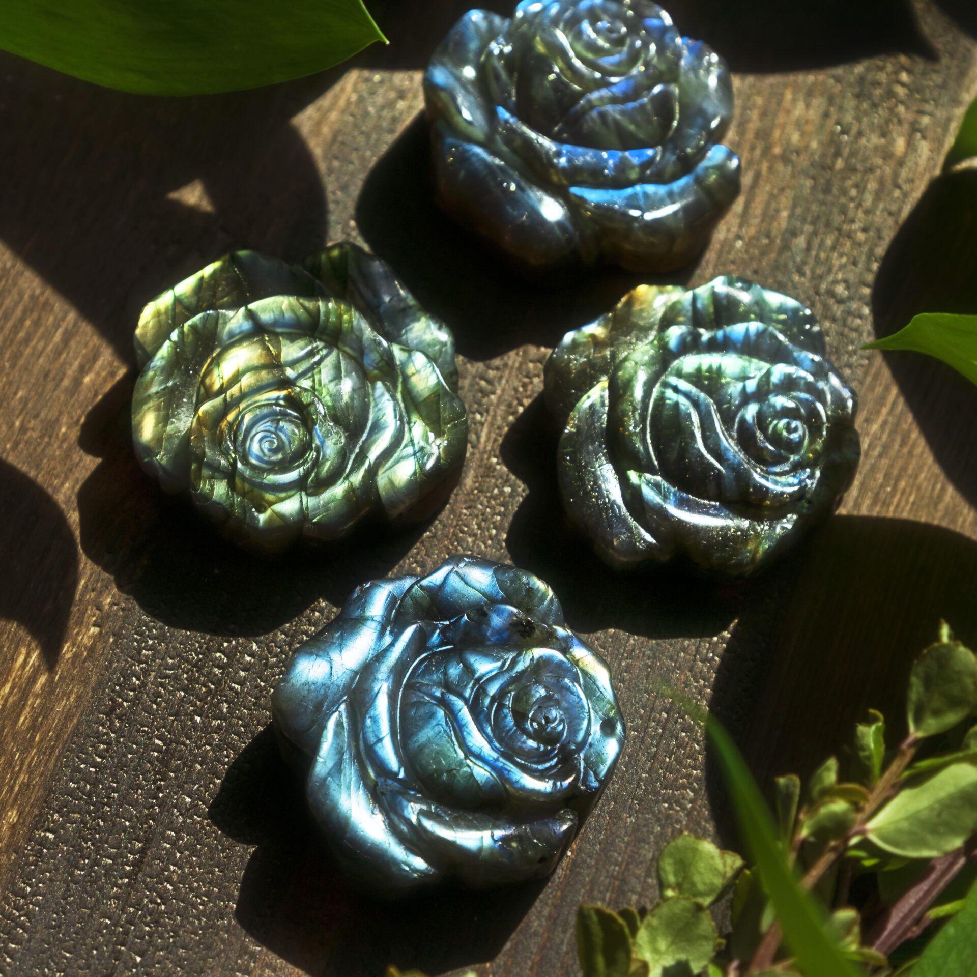 Sage Goddess Labradorite Rose for hope, love, and new beginnings